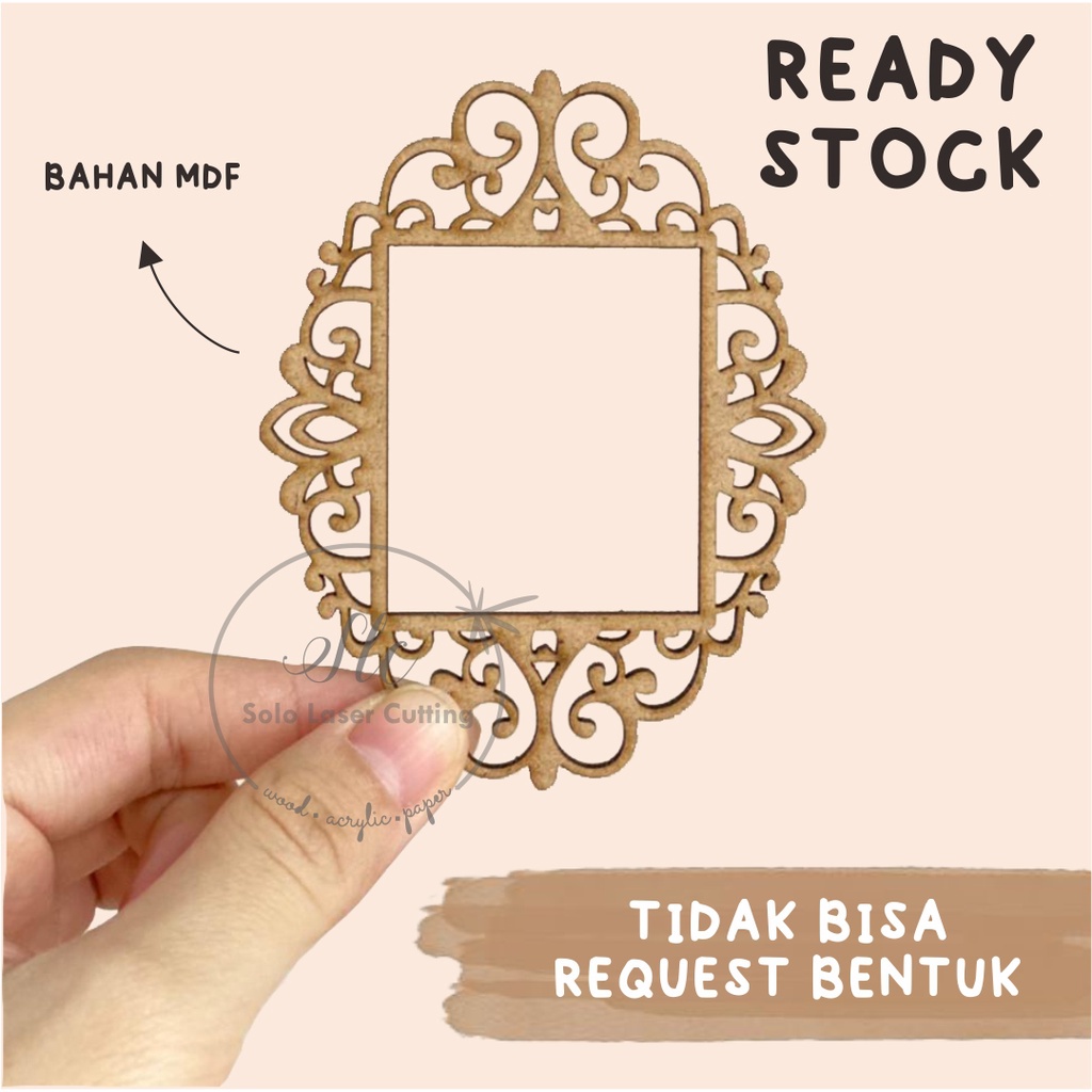 Jual READY ornamen frame border vintage mdf chipboard frame bulat kotak ...