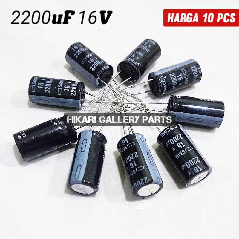 Jual [10 PCS] Kapasitor Elco 2200uf 16V Elko 2200uf 16 volt Elco ...