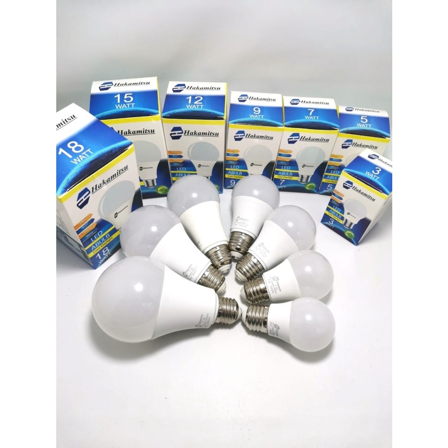Jual Lampu LED 3W 5W 7W 9W 12W 15W 18W Hakamitsu /Bohlam Lampu terang | Shopee Indonesia
