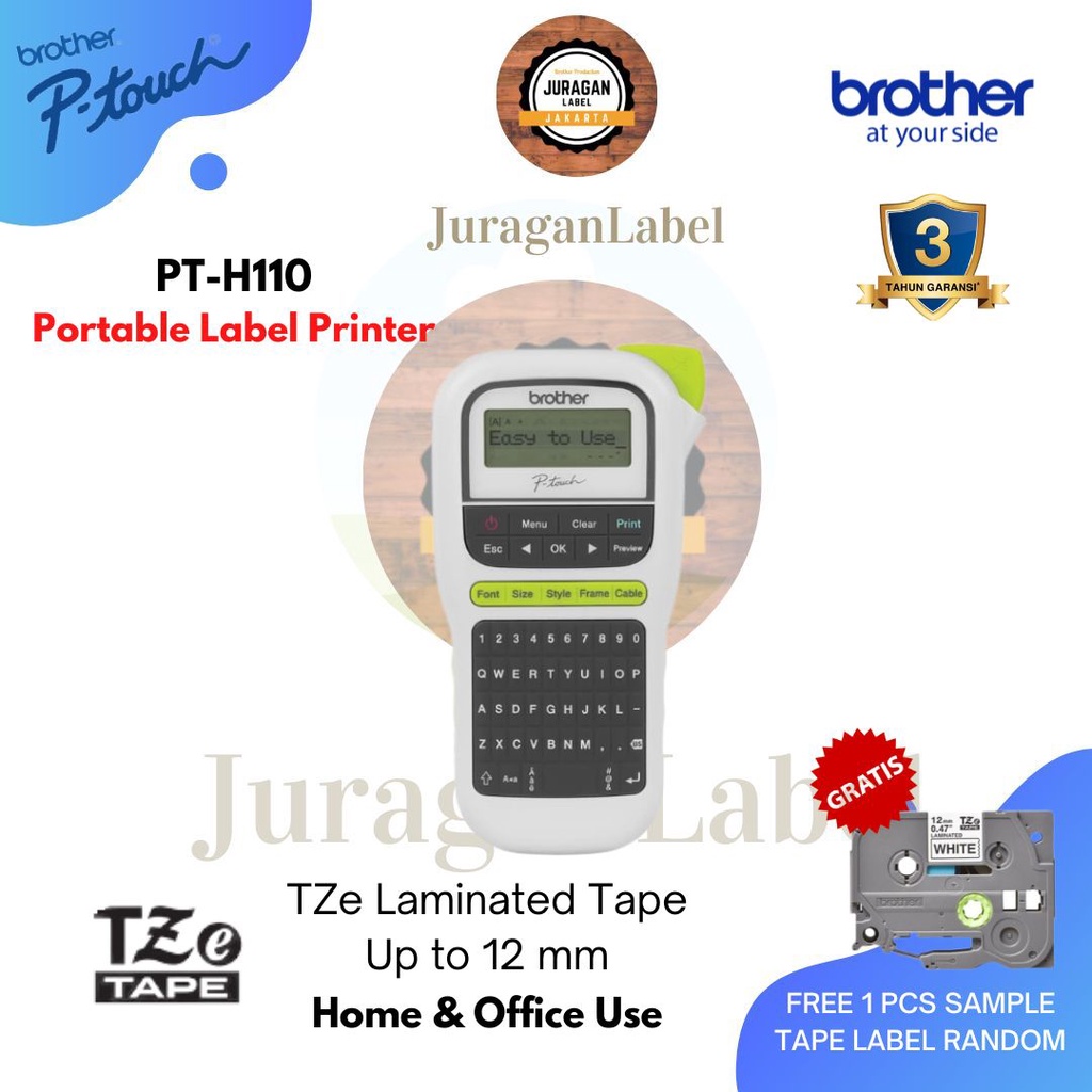Jual Brother Label Printer PT-H110 | PTH110 Label Maker | Shopee Indonesia