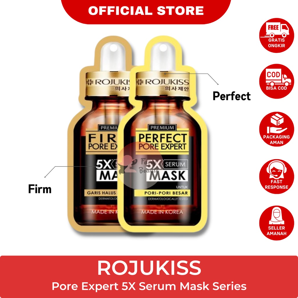Jual Rojukiss Pore Expert 5X Serum Sheet Mask 25ml Firm Perfect Masker ...