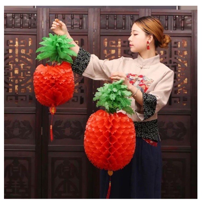 Jual HIASAN IMLEK Nanas GANTUNGAN Nanas Lampion imlek sincia tenlung ...