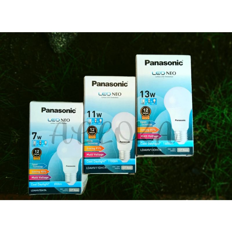 Jual Lampu Panasonic LED Neo Cool Daylight Putih 7 watt/11 watt/13 watt ...