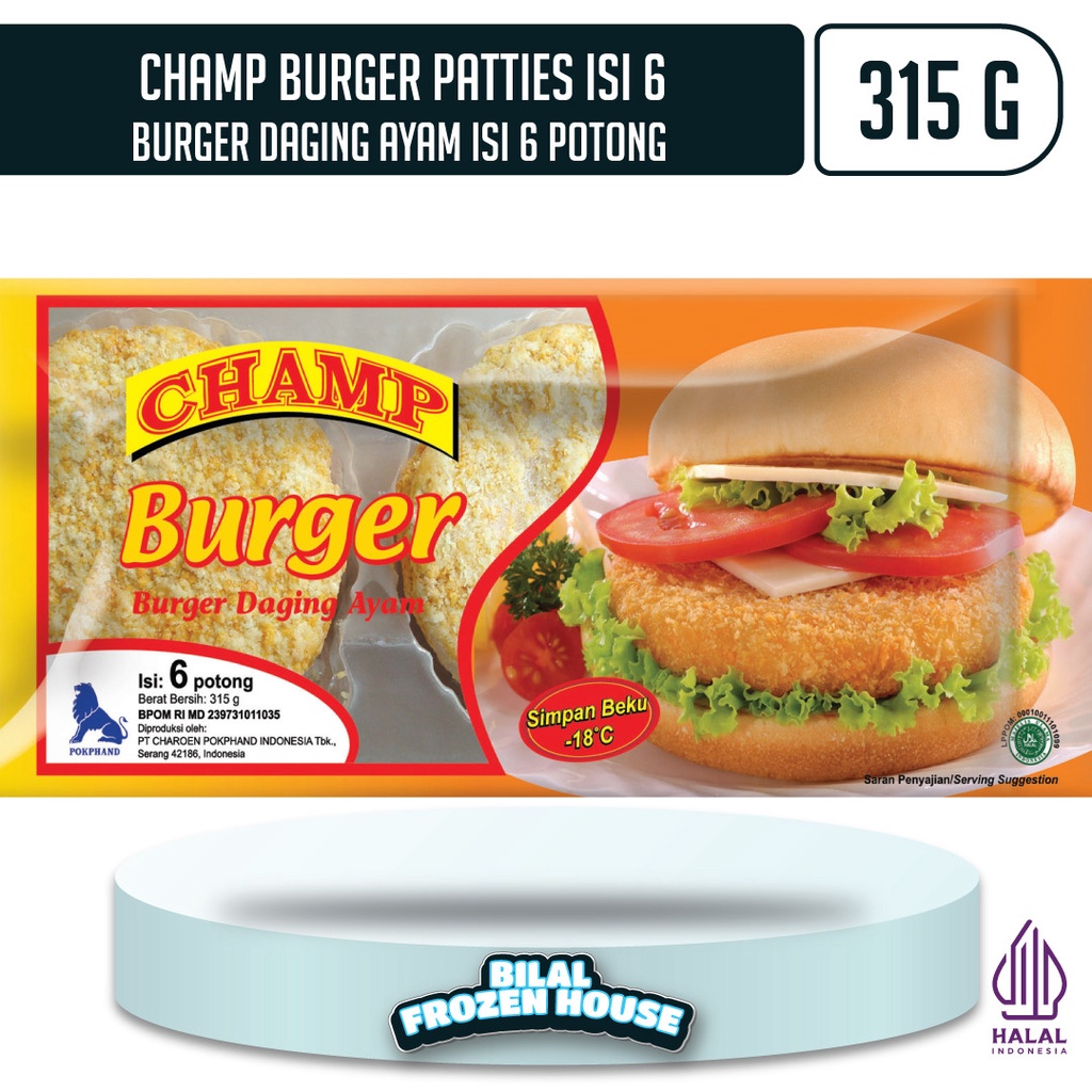 Jual Fiesta Champ Burger 315gr - Burger Daging Ayam | Shopee Indonesia