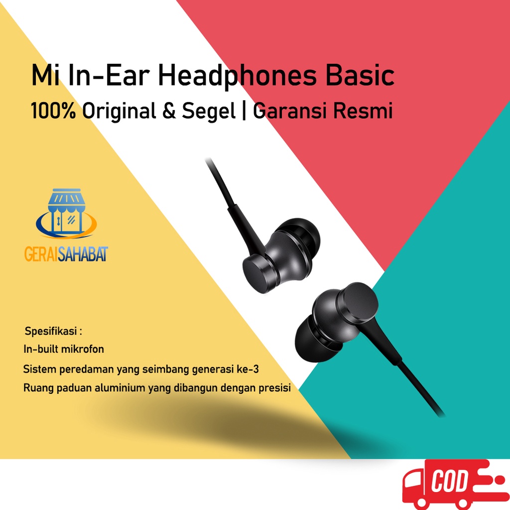 Jual Original Mi In-Ear Headphones Basic Garansi Resmi | Shopee Indonesia