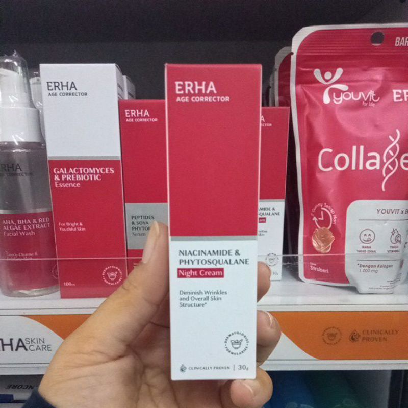 Jual ERHA Age Corrector Night Cream 30g || Krim Malam | Shopee Indonesia