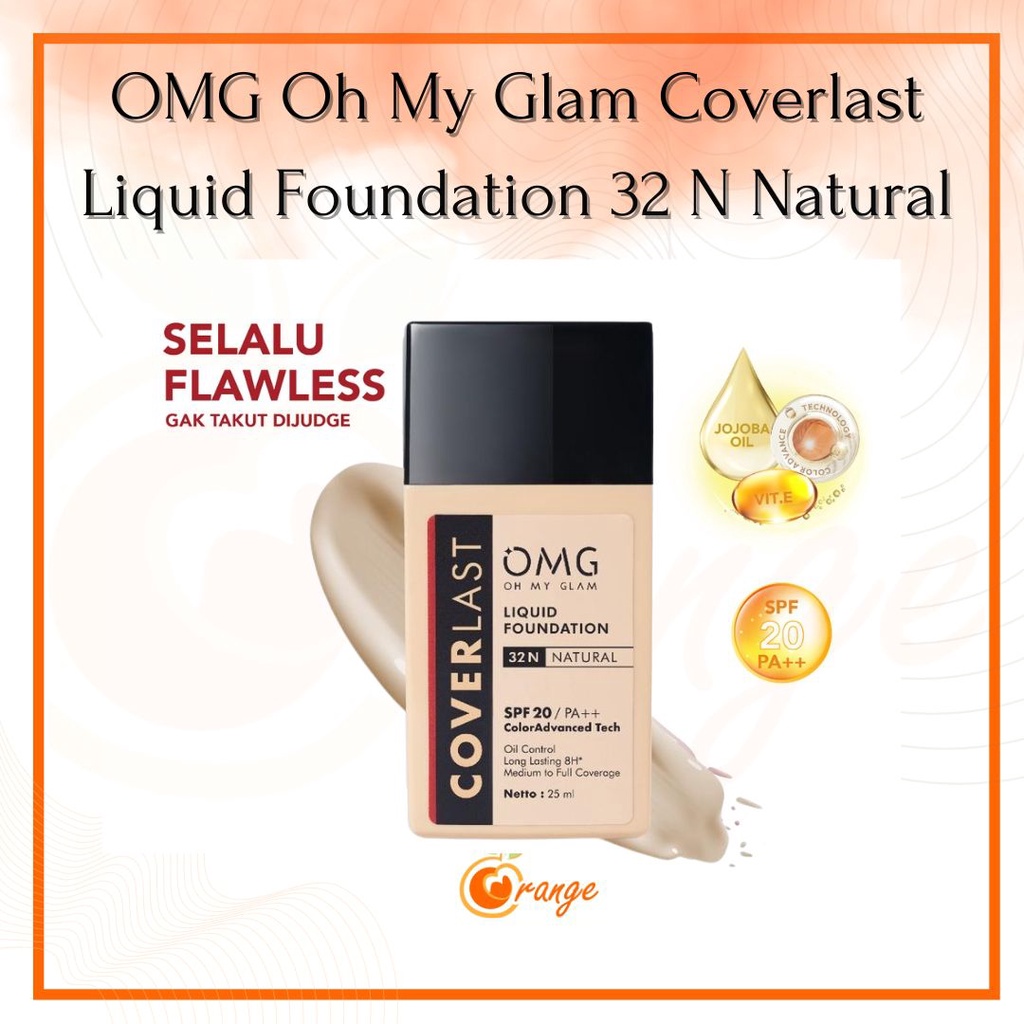 Jual OMG Oh My Glam Coverlast Liquid Foundation 32 N Natural - Alas ...