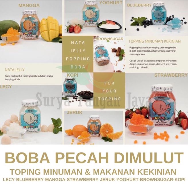 Jual Popping Boba Meletus NATA JELLY 500gr Semua Rasa | Shopee Indonesia