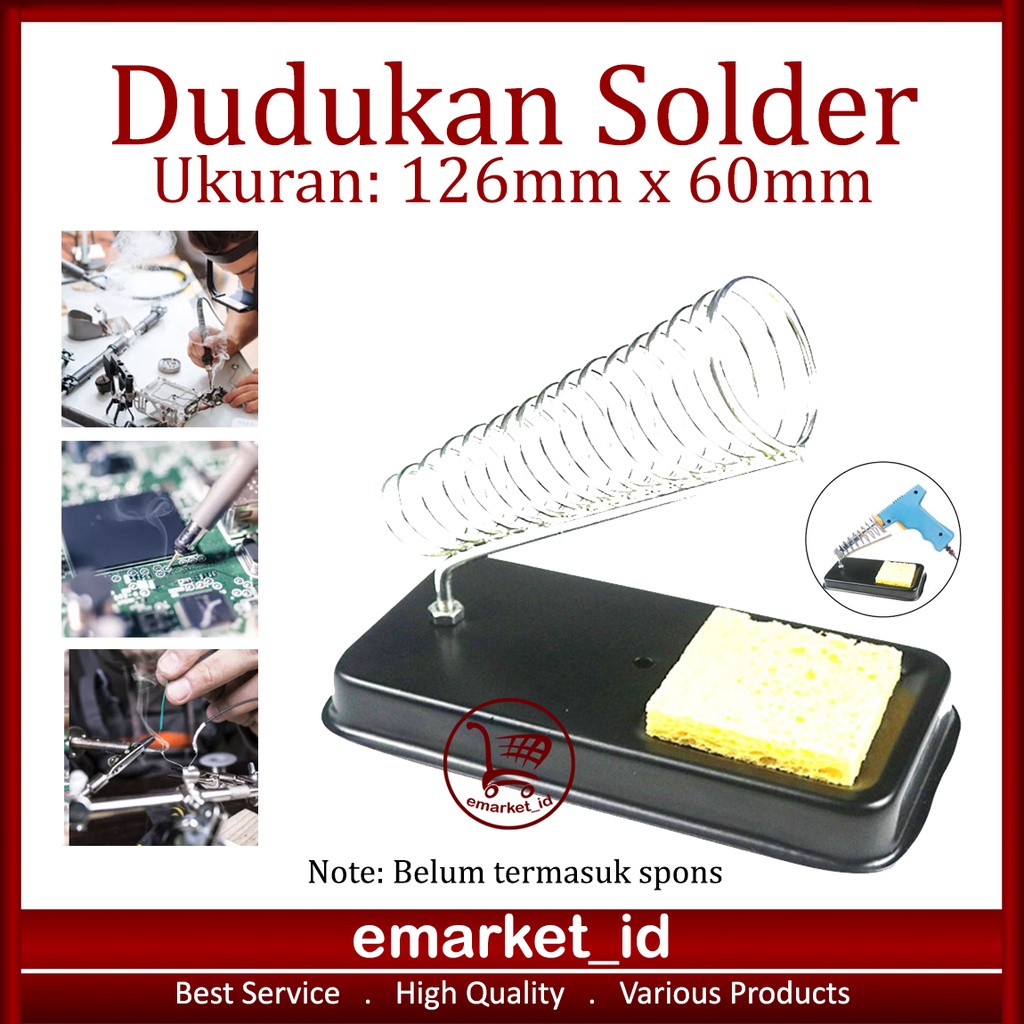 Jual Dudukan Solder Persegi 126mm x 60mm / Tatakan Stand Kotak Tempat ...