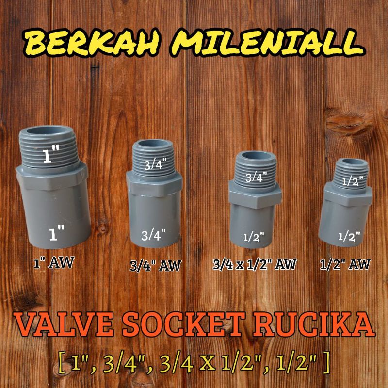 Jual RUCIKA SDL (Sok Drat Luar) 3/4 SDL 3/4 X 1/2 AW / VALVE SOCKET 1/2 ... Jual RUCIKA SDL (Sok Drat Luar) 3/4 SDL 3/4 X 1/2 AW / VALVE SOCKET 1/2 ...