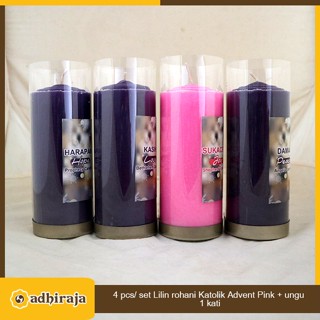 Jual Lilin Doa Advent / Adven Ungu + Pink / Lilin Rohani Misa Natal ...