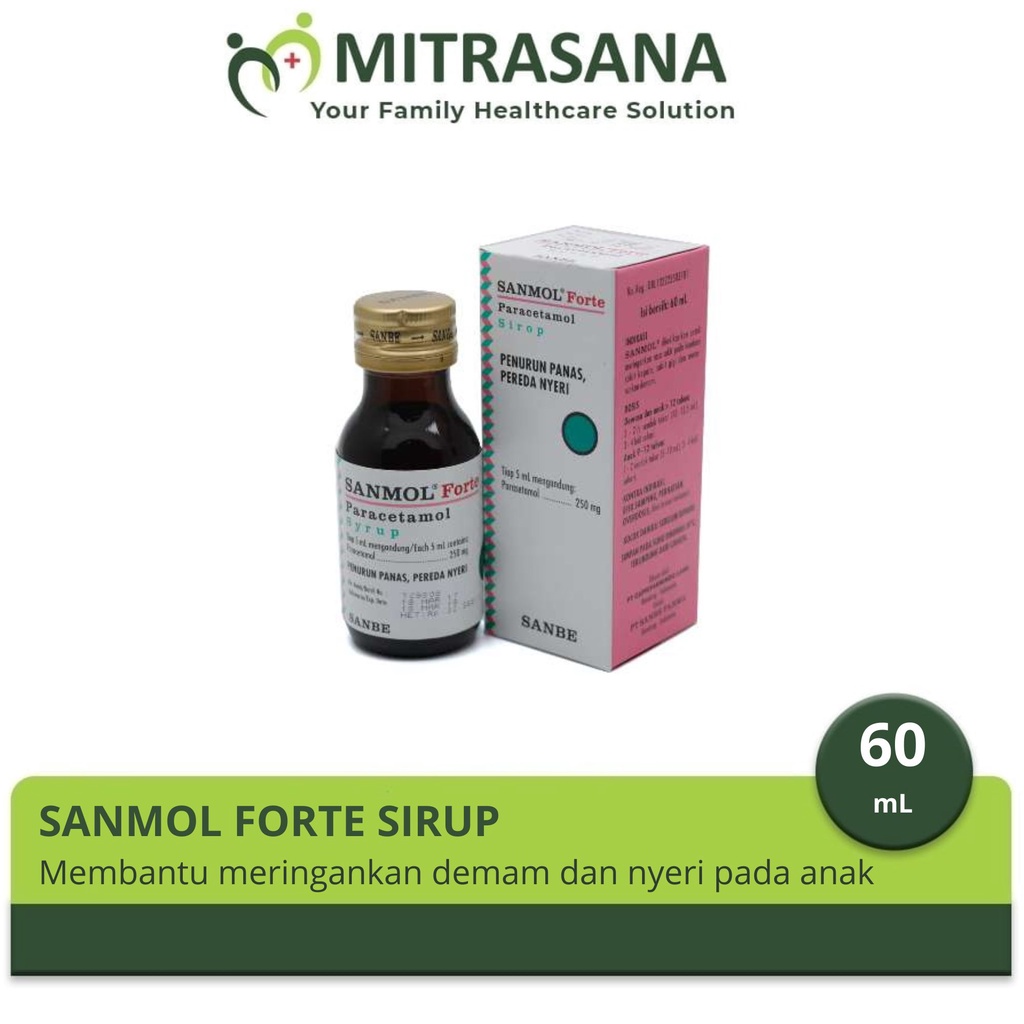 Jual Sanmol Forte Sirup 60 mL - Membantu Meredakan Demam pada Anak ...