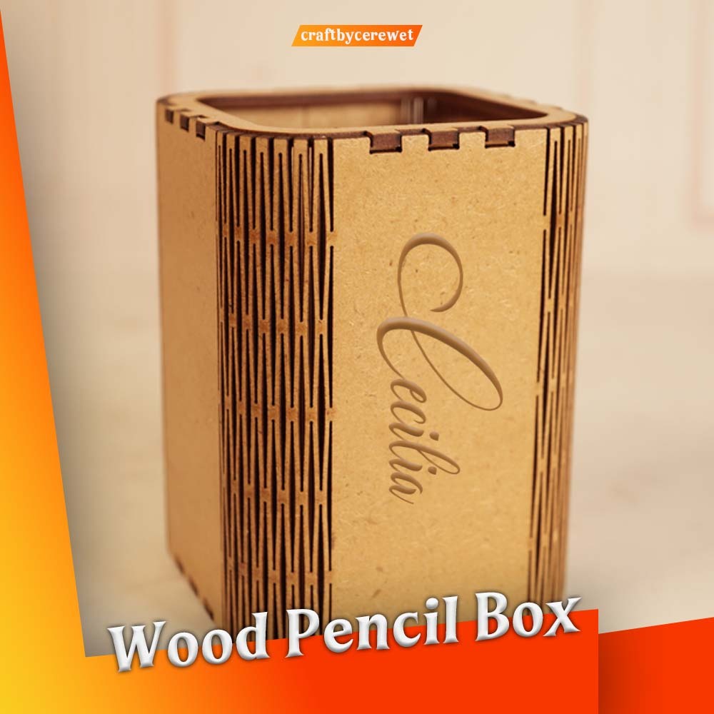 Jual Tempat pensill box kotak pulpen Kayu ( Custom Nama) | Shopee Indonesia