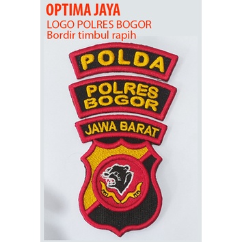 Jual Logo Bordir Polres Bogor polda jabar model bordir timbul rapih ...