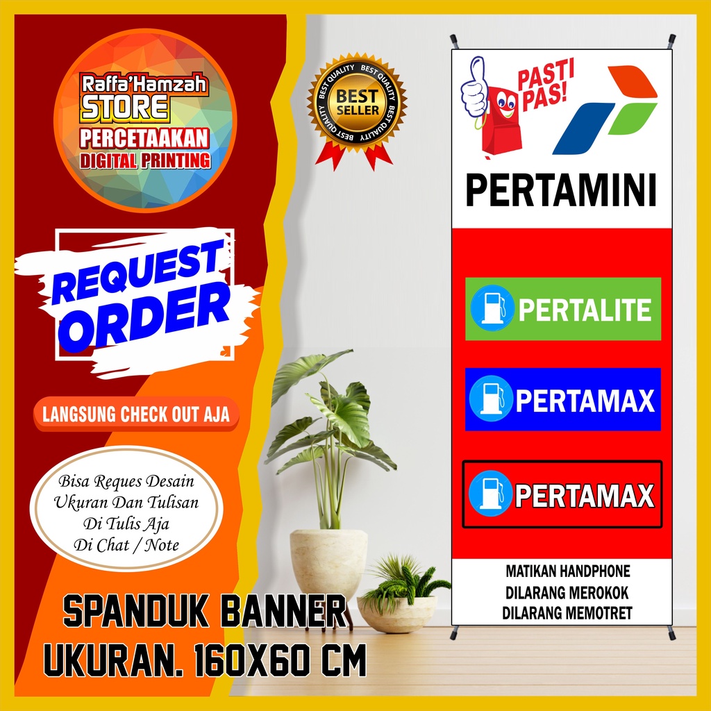 Jual Spanduk berdiri Pertamini / Sepanduk Pertamini / Banner Pertamini ...