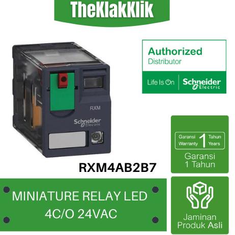 Jual SCHNEIDER RXM4AB2B7 - MINIATURE RELAY LED 4C/O 24VAC | Shopee Indonesia