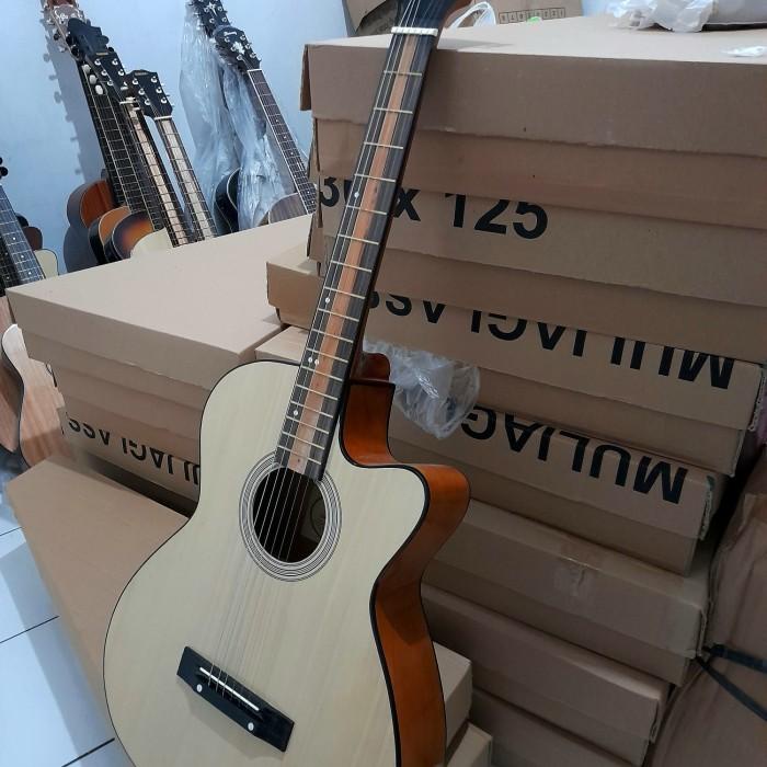Jual Gitar Akustik Natural Cutaway Baru!! | Shopee Indonesia