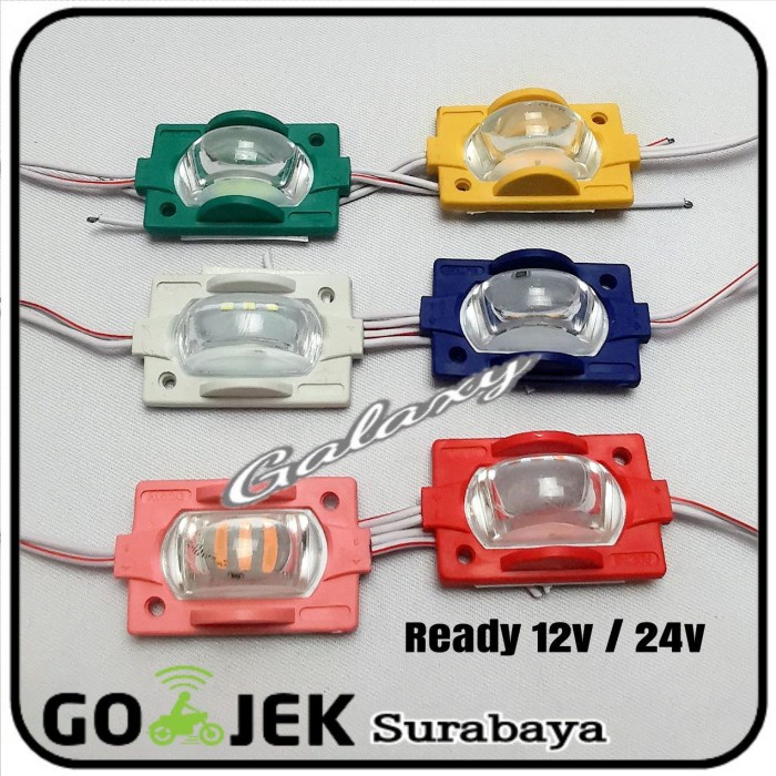 Jual Led Universal Tempel Mana Saja 1 Led / 3 Led / 6 Led - 12V / 24V - 1 led, Merah Muda ...