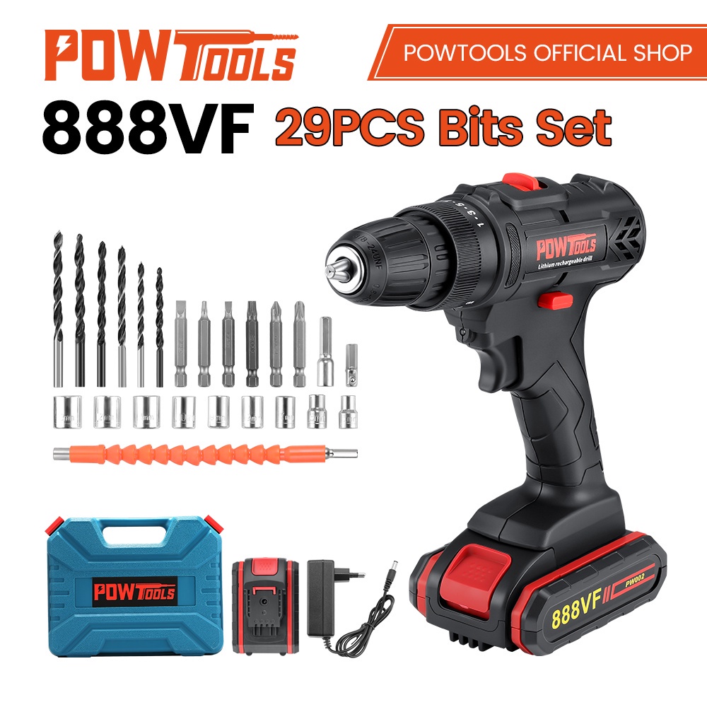 Jual Bor Listrik full Set Lengkap 888VF/ Bor Listrik Modern Tanpa Kabel ...