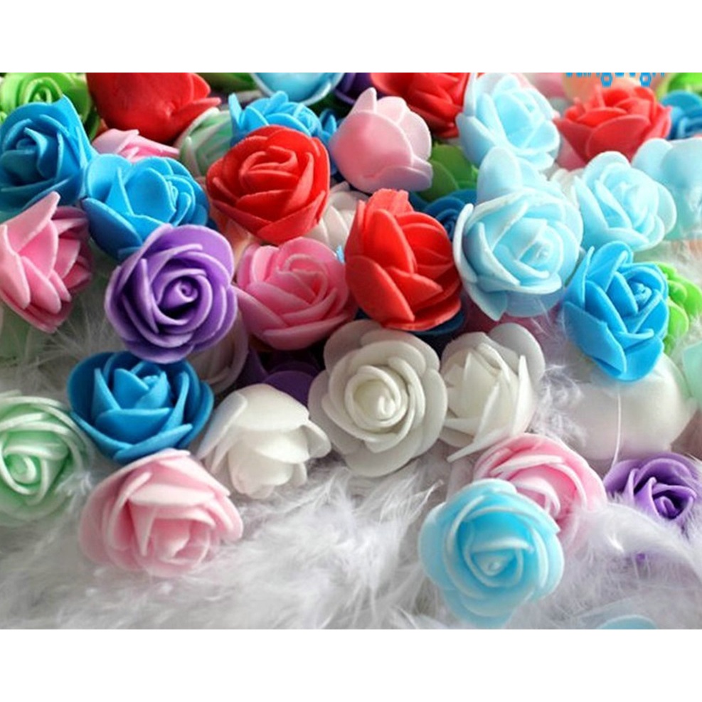 Jual CFR03 Topper Bunga 3 cm Rose Mawar Artificial Foam Flower Spon ...