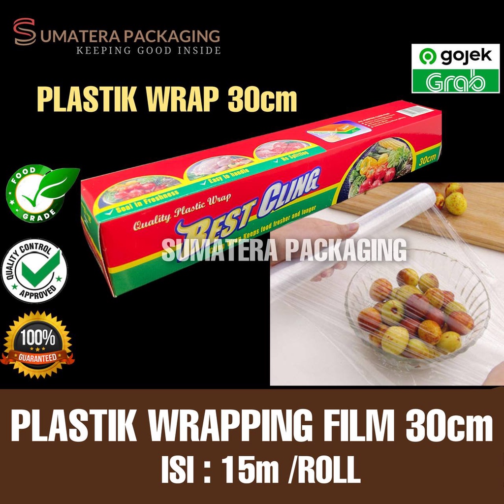 Jual Plastik wrap makanan 30cm wrapping film bungkus makan 30m x 12 ...