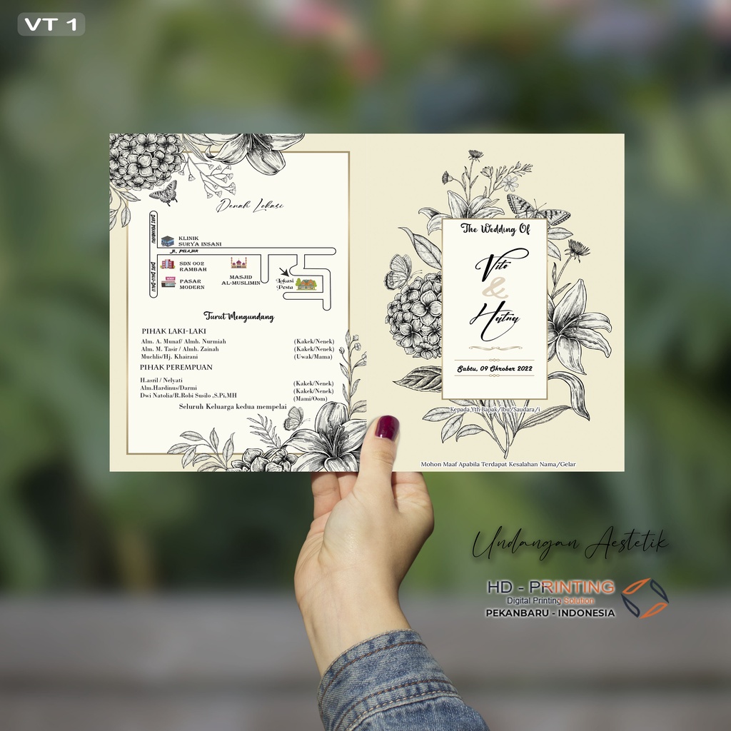 Jual Undangan Pernikahan Rustic, BAHAN BRIEF CARD Termurah, Cantik ...