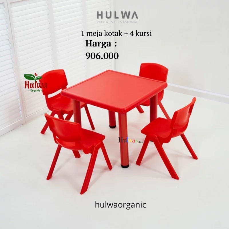 Jual 1 SET 4 Kursi Meja Kotak Anak | Meja Anak Paud | Meja Anak Belajar ...