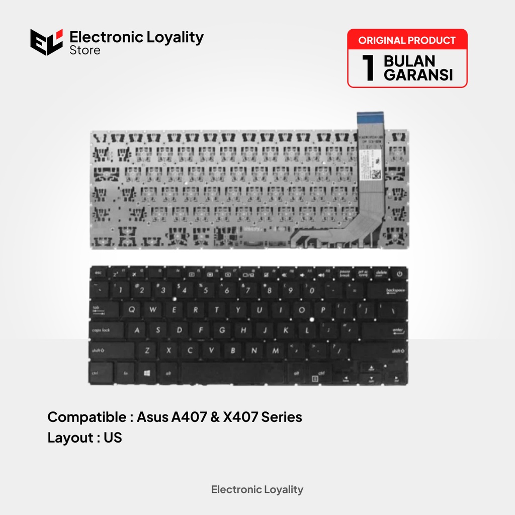 Jual Original Keyboard Asus A407 A407U A407M A407F X407 X407U X407M ...