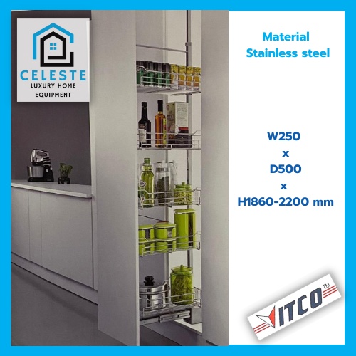 Jual VITCO Super tall Unit 300mm / Rak Botol / Rak Stainless steel ...