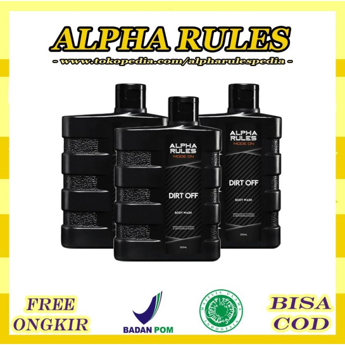 Jual Alpha Rules Dirt Off Body Wash Alpharules Sabun Mandi Badan Pria ...