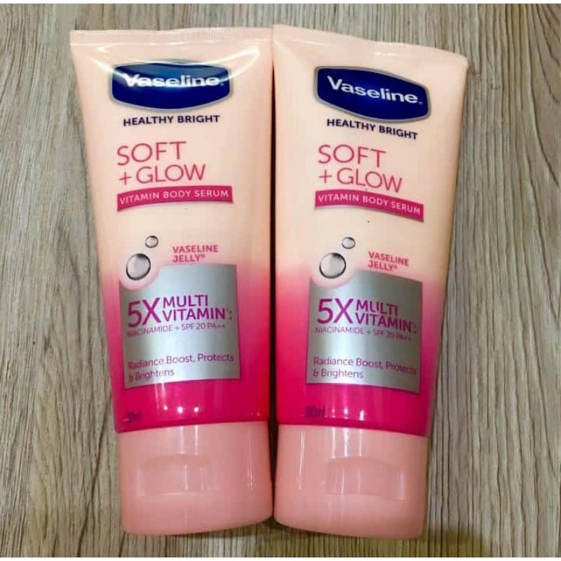 Jual Vaseline soft n glow body serum 180ml | Shopee Indonesia