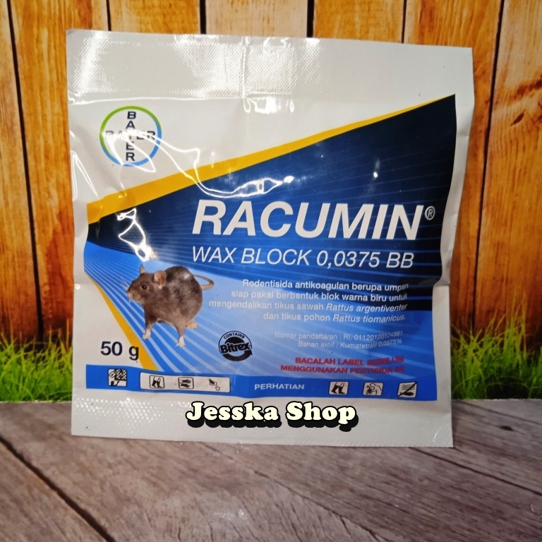 Jual Racun Tikus Racumin Rodent Block 50 gram Kumatetralil | Shopee ...