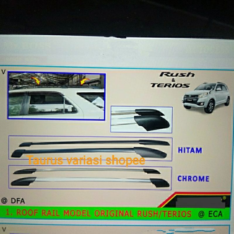 Jual ROOF RAIL MODEL ORIGINAL TOYOTA RUSH / TERIOS 2006/2007/2008/2009 ...