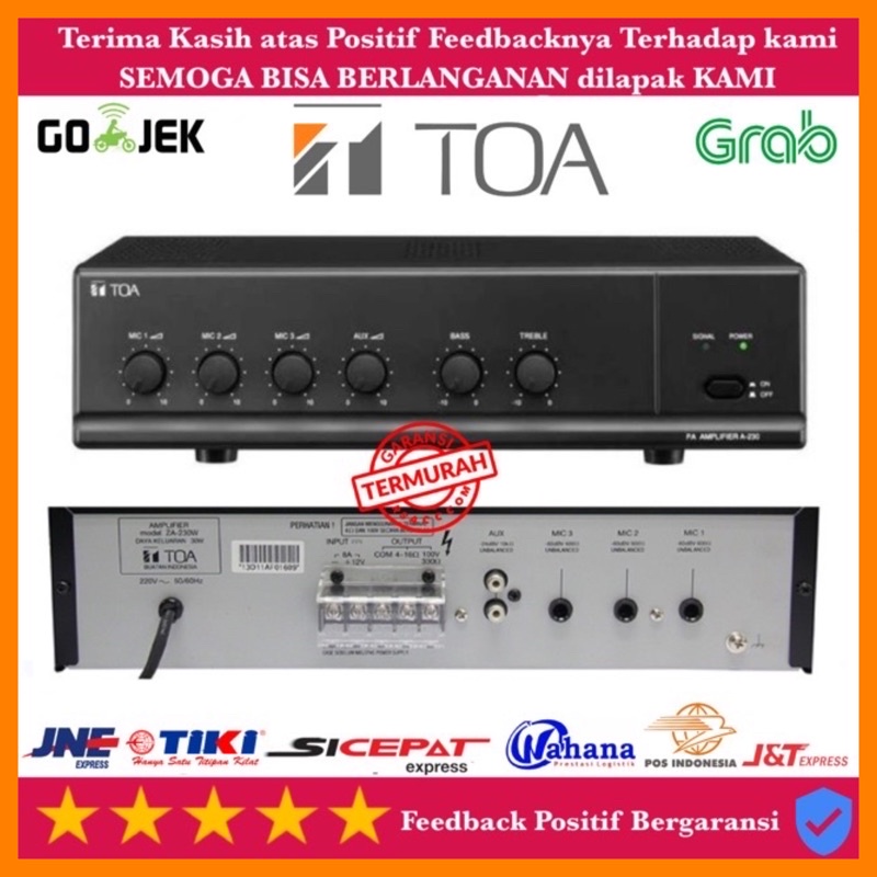 Jual POWER TOA AMPLIFIER SPEAKER ZA230 ORIGINAL ASLI | Shopee Indonesia