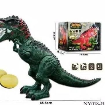 Jual mainan dinosaurus TYREX 45 cm besar dino mainan jalan dan suara ...