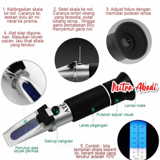 Jual Refractometer 2 In 1 Brix Salinity / Alat Ukur Kadar Gula Dan ...