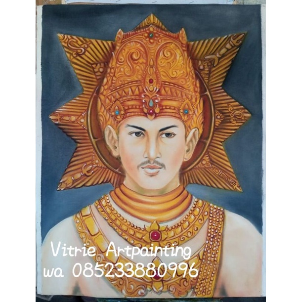 Jual lukisan raja majapahit ukuran 80x60cm | Shopee Indonesia