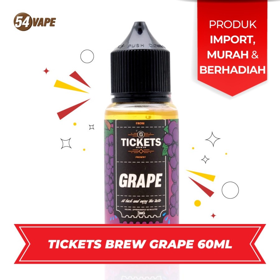 Jual TICKETS GRAPE 60ML AUTHENTIC by TICKETS BREW EJM | Shopee Indonesia