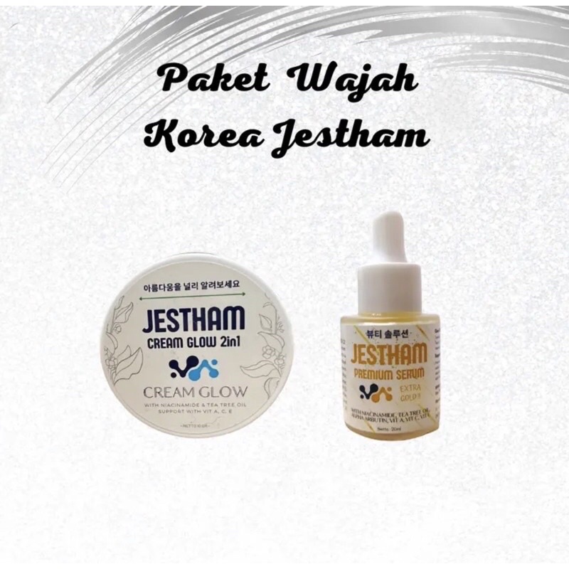 Jual JESTHAM CREAM GLOW 2IN1 + SERUM PREMIUM GOLD | Shopee Indonesia