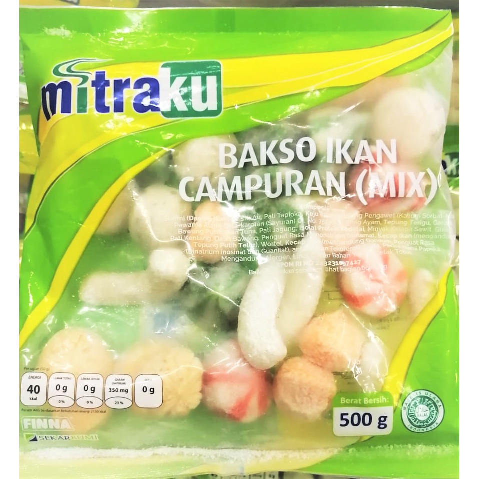 Jual Mitraku bakso ikan campur MIX 500 gr | Shopee Indonesia