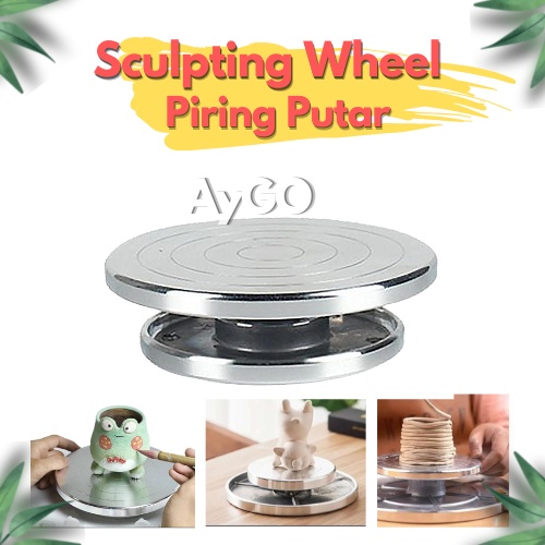 Jual SCULPTING WHEEL / PIRING PUTAR CLAY BANDING TURNTABLE POTTERY ...