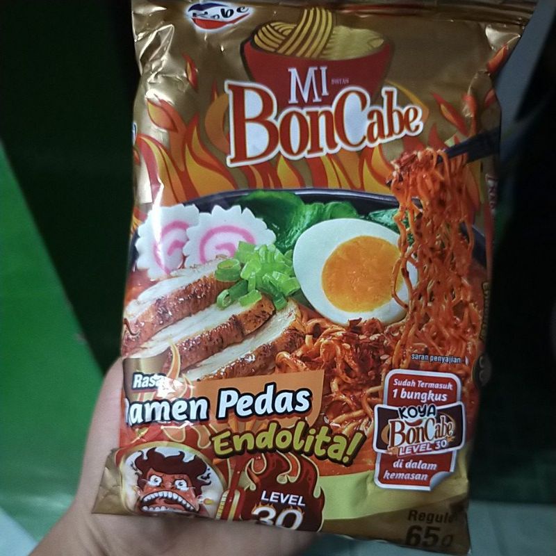 Jual mie boncabe rasa ramen pedas level 30 65 gram | Shopee Indonesia
