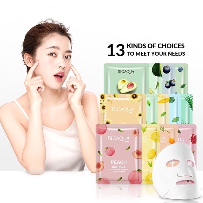 Jual BIOAQUA Sheet Mask Hydrating Essence Face Mask Brightening Moisturizing Skin Care Anti ...
