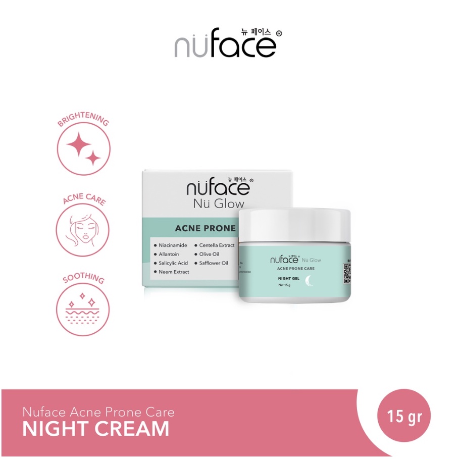 Jual Nuface Nu Glow Acne Prone Care Night Gel - 15 gram | Shopee Indonesia
