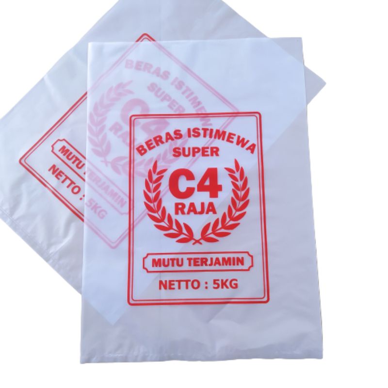 Jual Plastik beras 5kg kemasan sablon cap C4 RAJA-HD murni | Shopee ...