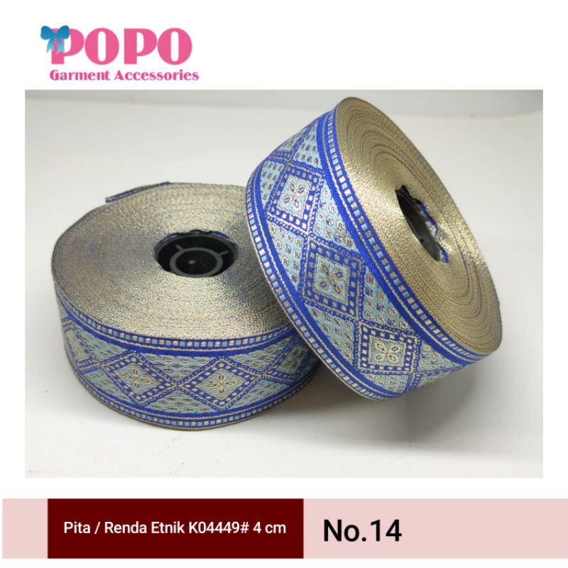 Jual PITA / RENDA ETNIK UKURAN:4CM ( ISI:-/+15METER ) | Shopee Indonesia