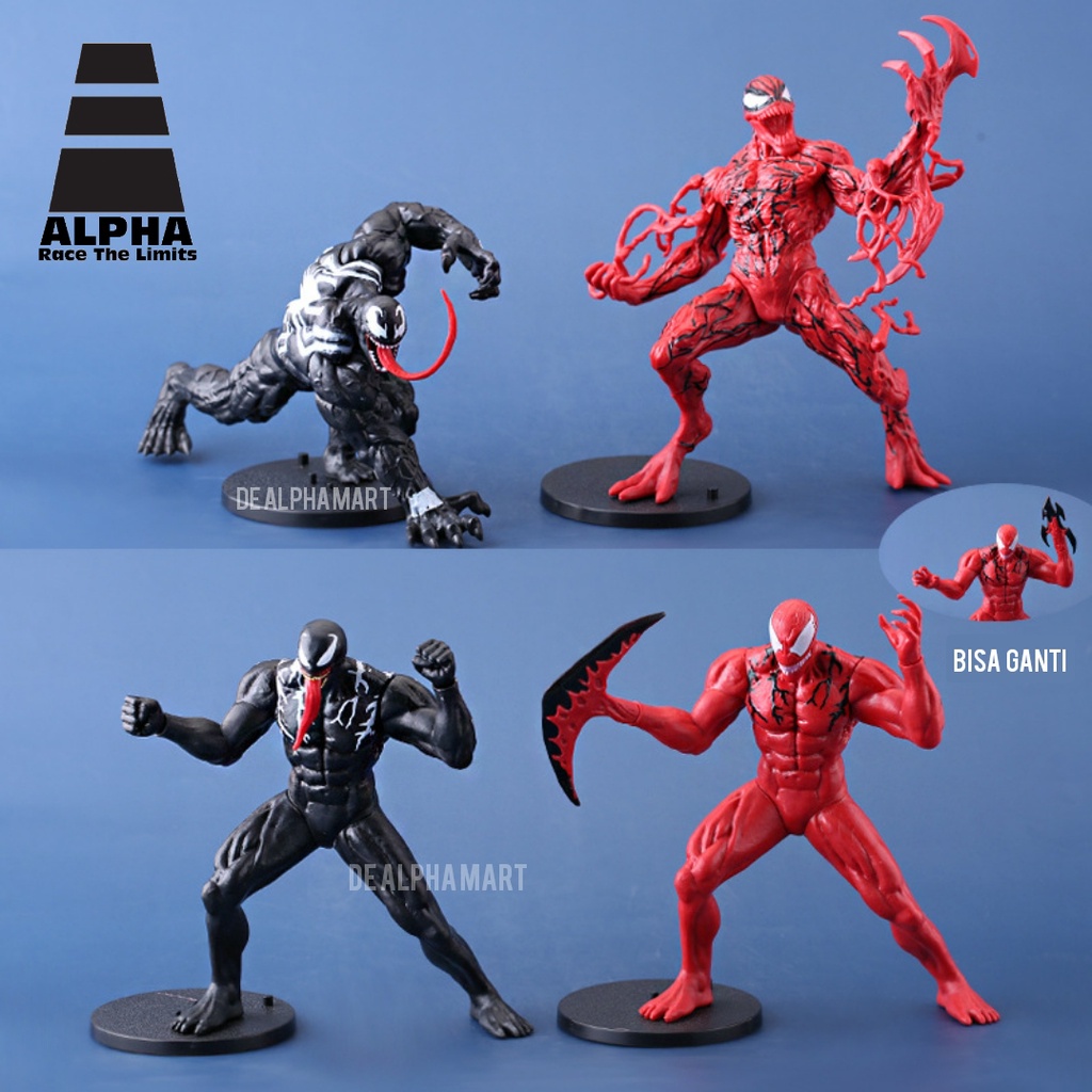 Jual Mainan Action Figure Spiderman Venom Edward Brock Cletus Kasady Massacre Marvel Avengers ...