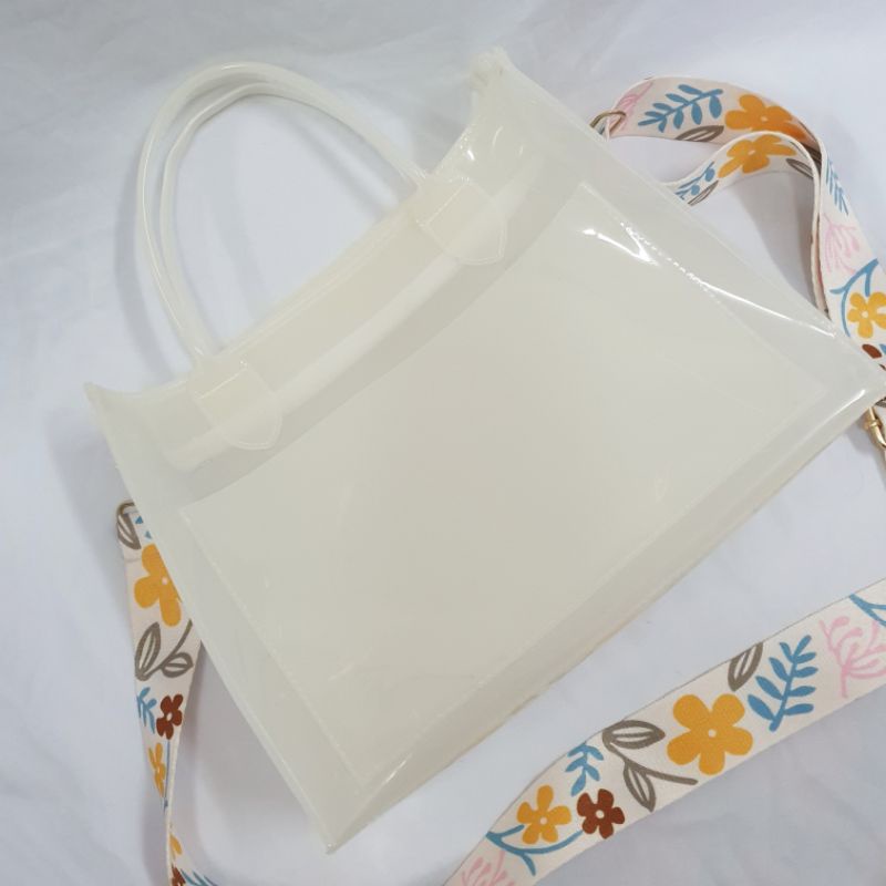Jual FALLIN FLOWER BAG TAS KONSER PVC JELLY TRANSPARENT SLING BAG ...