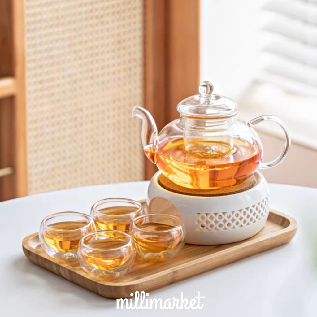 Jual BOROSILICATE FULL TEAPOT / Teko kaca borosilikat 250ml 400ml 600ml ...