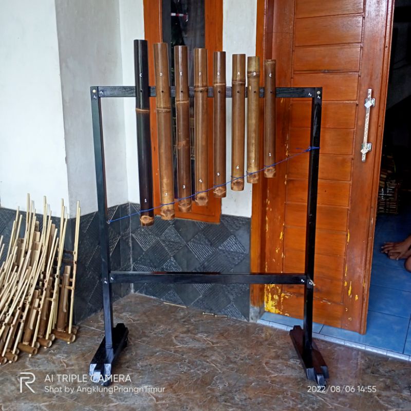 Jual Gambang gantung 8 nada bambu hitam ( satu oktaf ) nada ( C - C ...